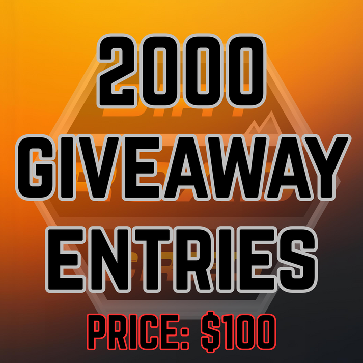 2000 Giveaway Entries – DIRT ROAD CRED